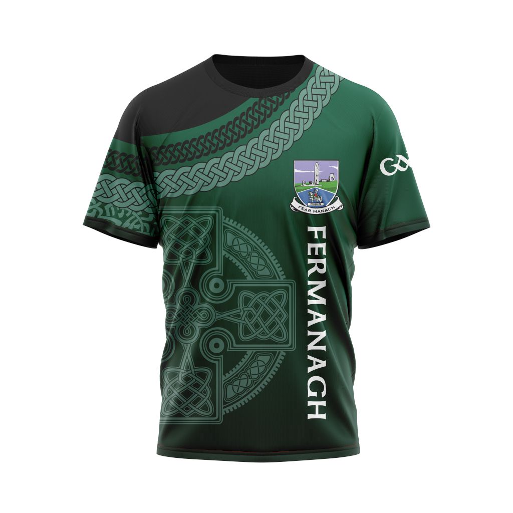 Fermanagh GAA | Personalized Name & Number With Celtic Cross V2 ...